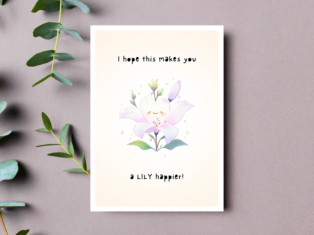 A Lily Happier Sympathy Card Hugs Cheer up Card After Surgery Sick ...