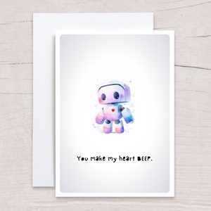 Robot Card Anniversary Love Relationship Pun Unique Husband Gift ...