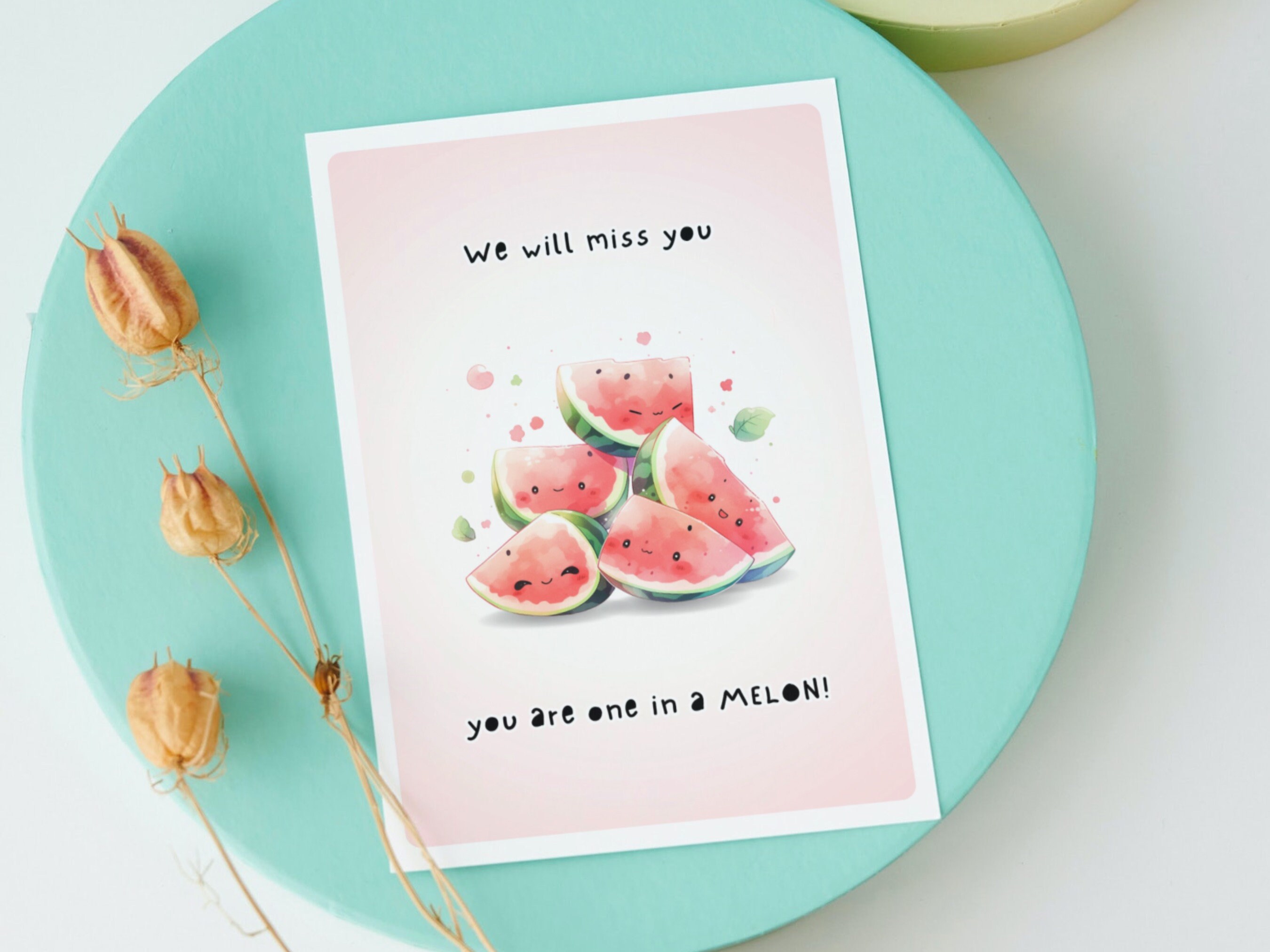 We Will Miss You You Are One in A Melon Card Going Away Gift - Etsy