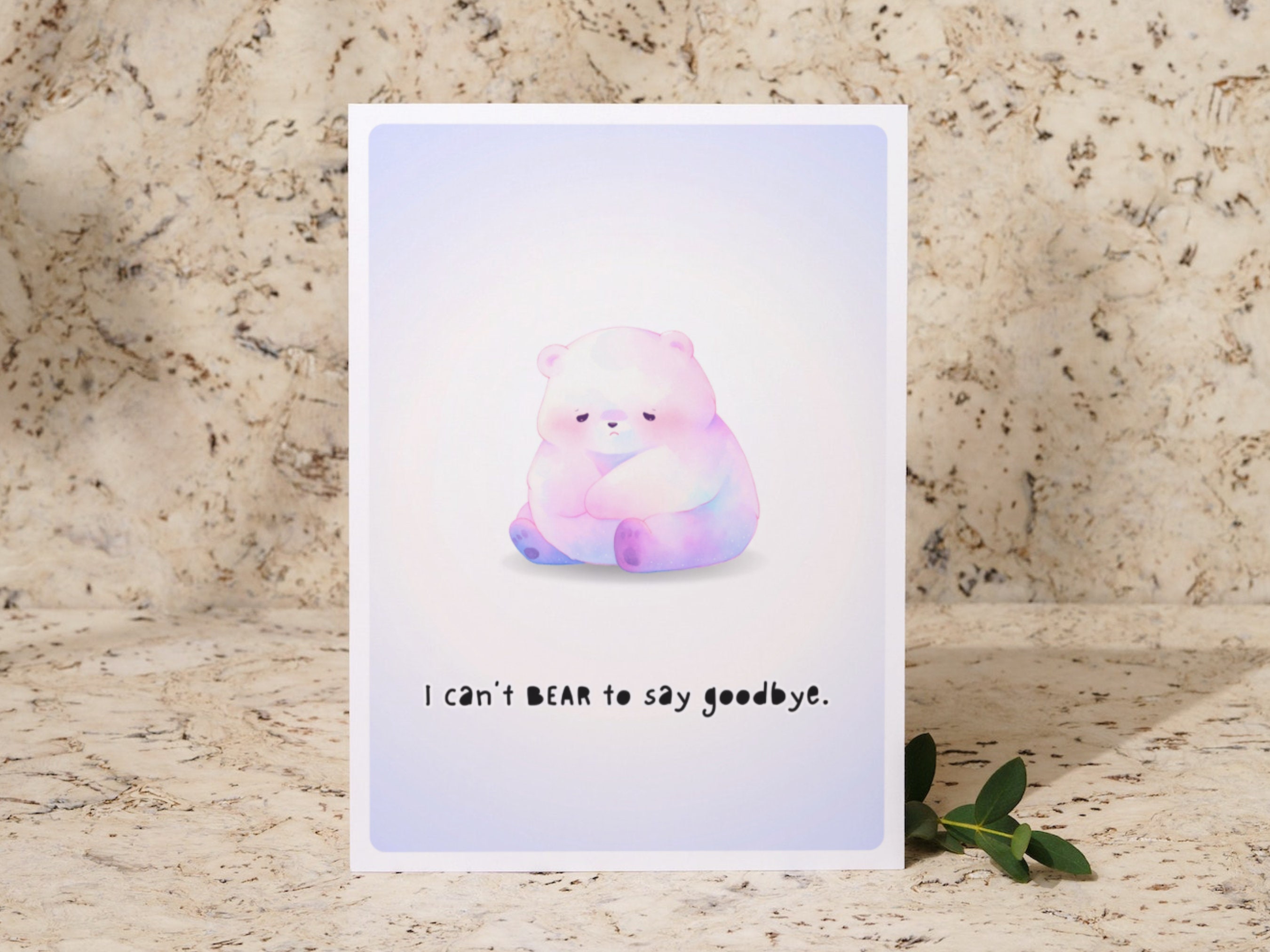 Farewell Card Cant Bear to Say Goodbye Going Away Gift Coworker Friend ...