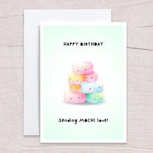 Birthday Card Sending Mochi Love Funny for Her Him Sister Friend ...