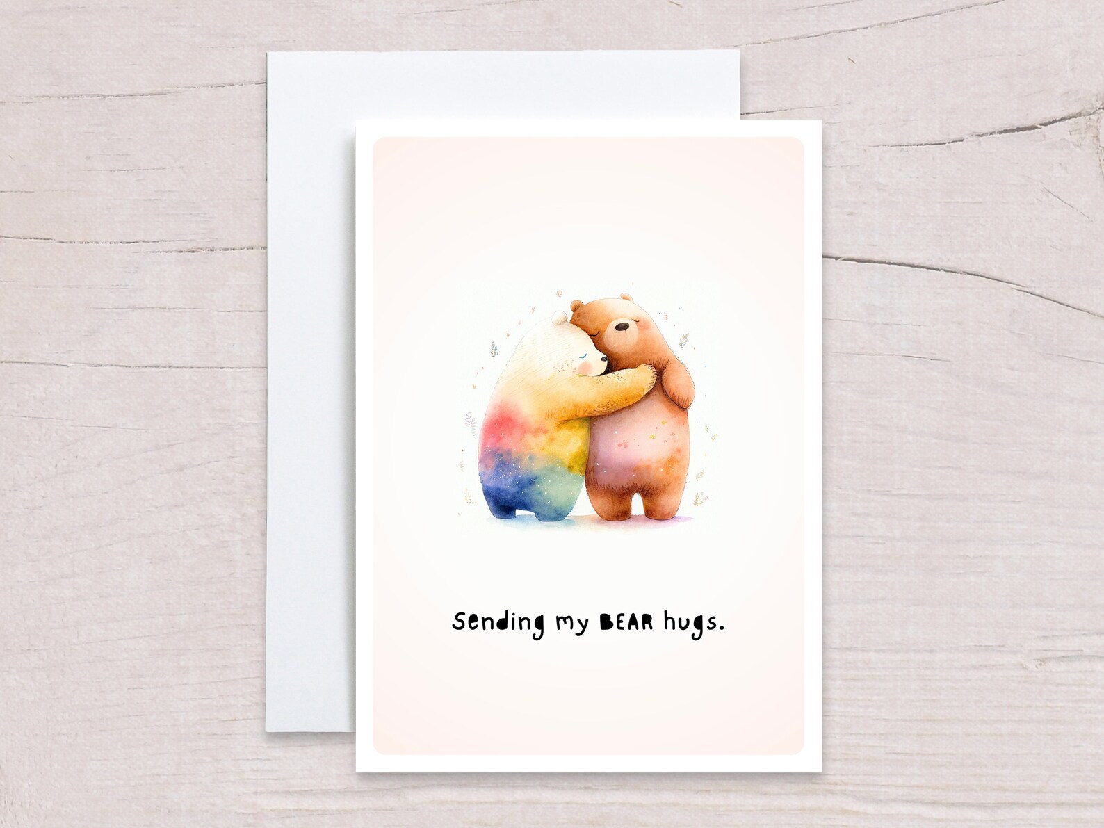 Sympathy Card Sending My Bear Hugs Sorry for Your Loss Cheer up Card ...