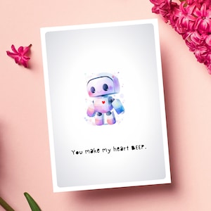 Robot Card Anniversary Love Relationship Pun Unique Husband Gift ...