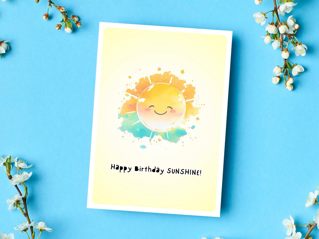 Birthday Card Happy Birthday Sunshine Greeting Friend Wife Mom Daughter ...