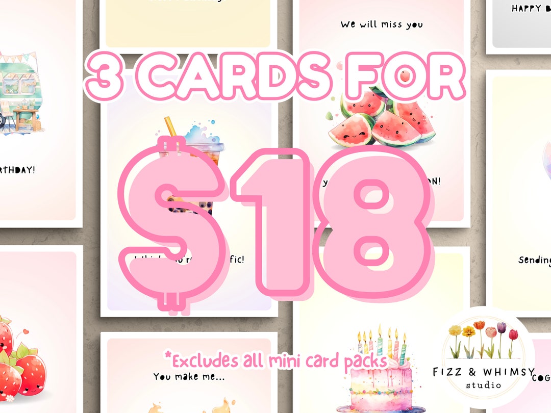 Pick Your Own Cards Variety Assortment Cards Set Card Pack Greeting ...