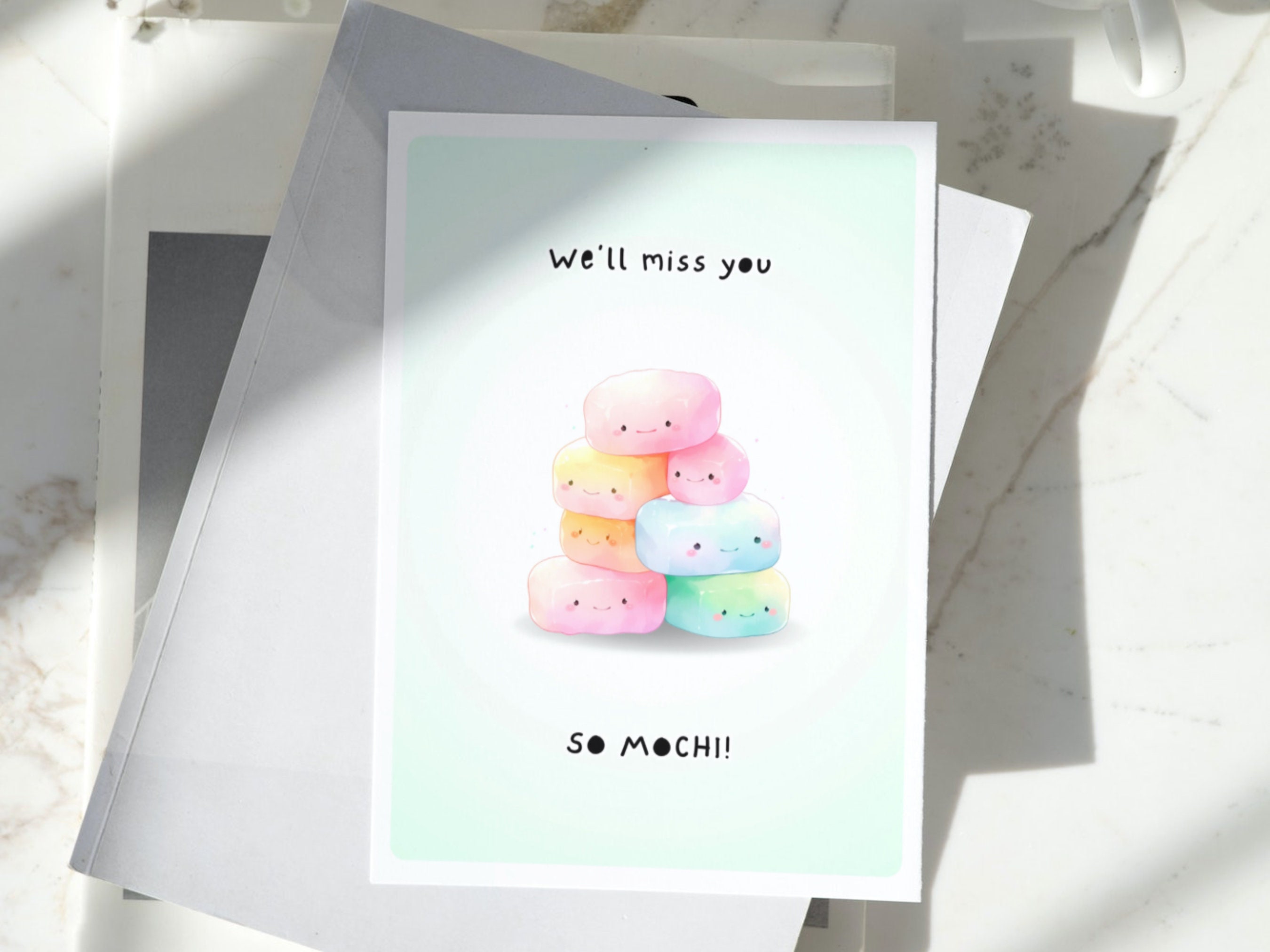 Well Miss You so Mochi Card Going Away Gift Coworker Friend Military ...