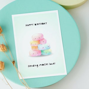 Birthday Card Sending Mochi Love Funny for Her Him Sister Friend ...