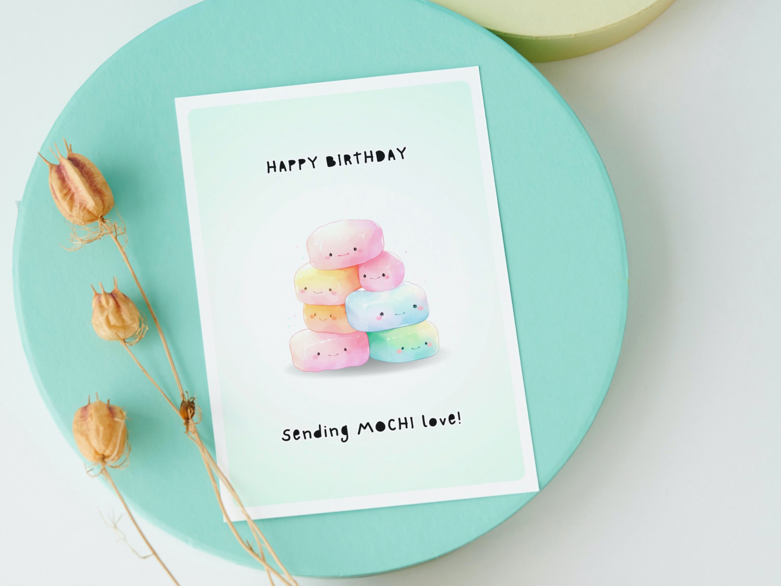 Birthday Card Sending Mochi Love Funny for Her Him Sister Friend ...