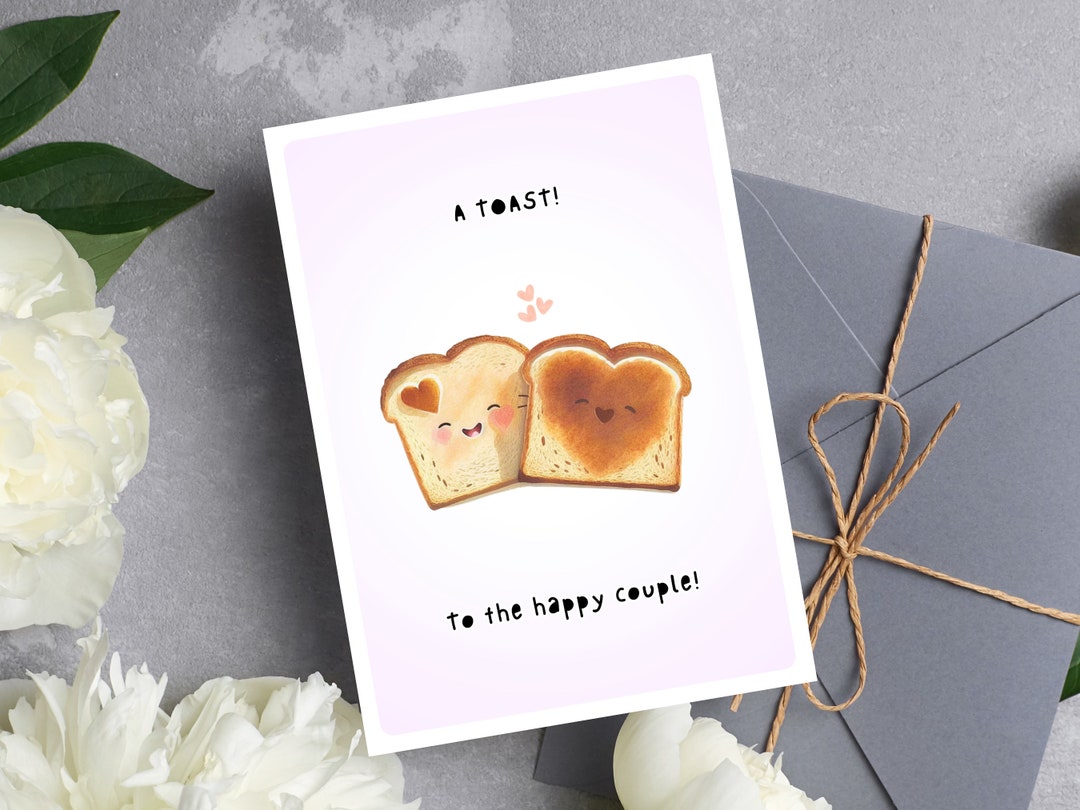 Wedding Card Toast to the Happy Couple Wishes for Bride Groom Perfect ...