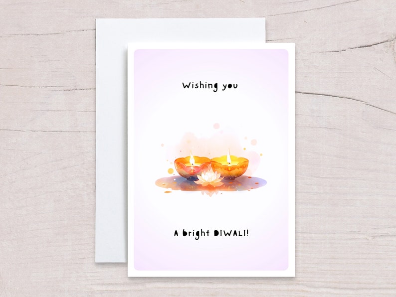 Diwali Greeting Card Wishing You a Bright Diwali Festival of Lights ...