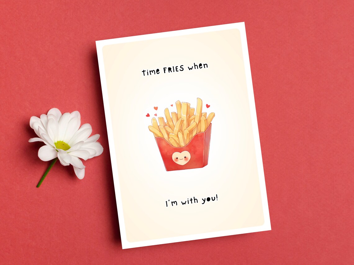 French Fries Card Anniversary Love Friendship Unique Husband Gift ...