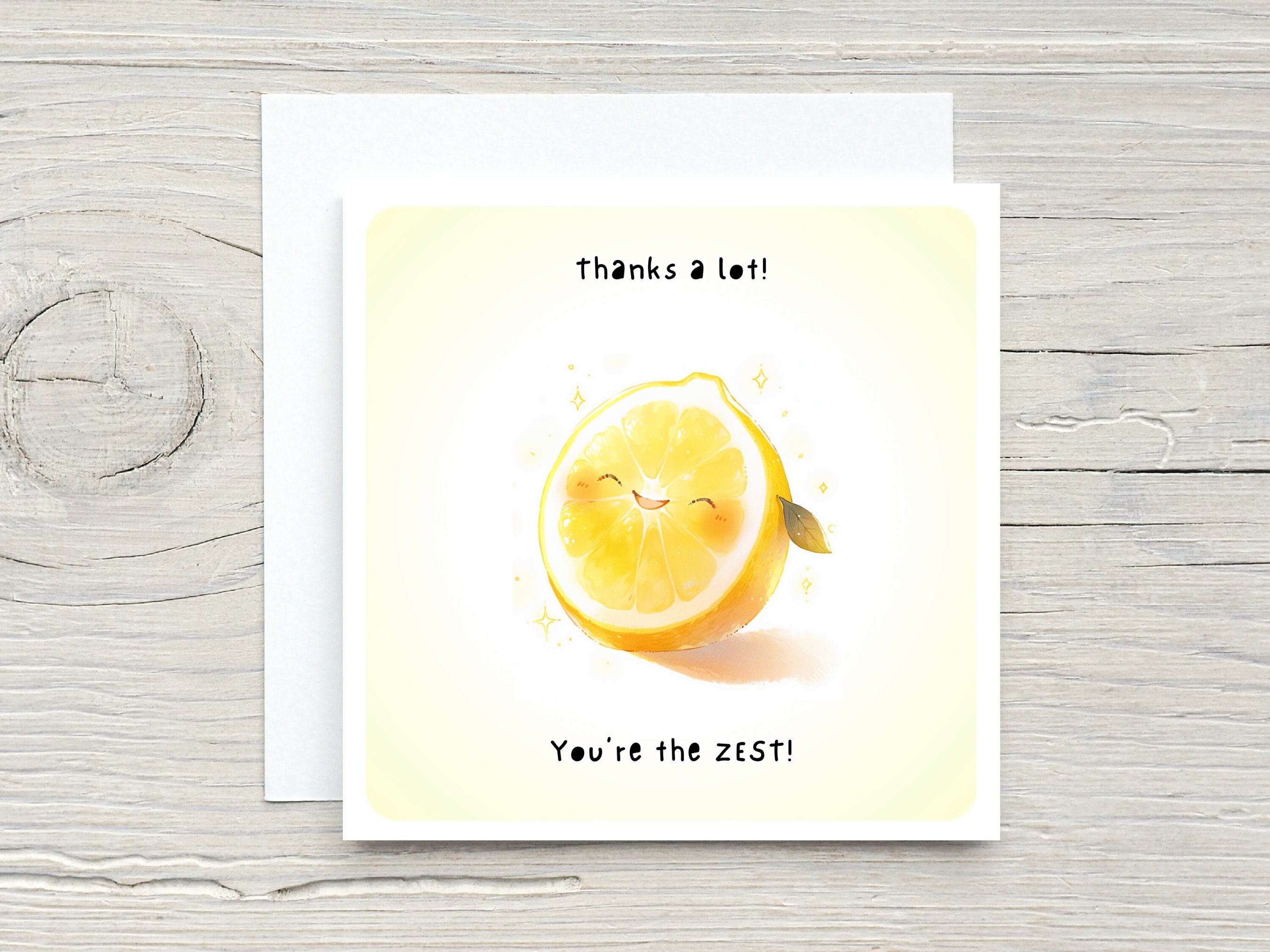 Mini Thank You Cards Box Set Unique Thanks You're the Zest Funny 12 ...