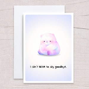 Farewell Card Can’t Bear to Say Goodbye Going Away Gift Coworker Friend ...