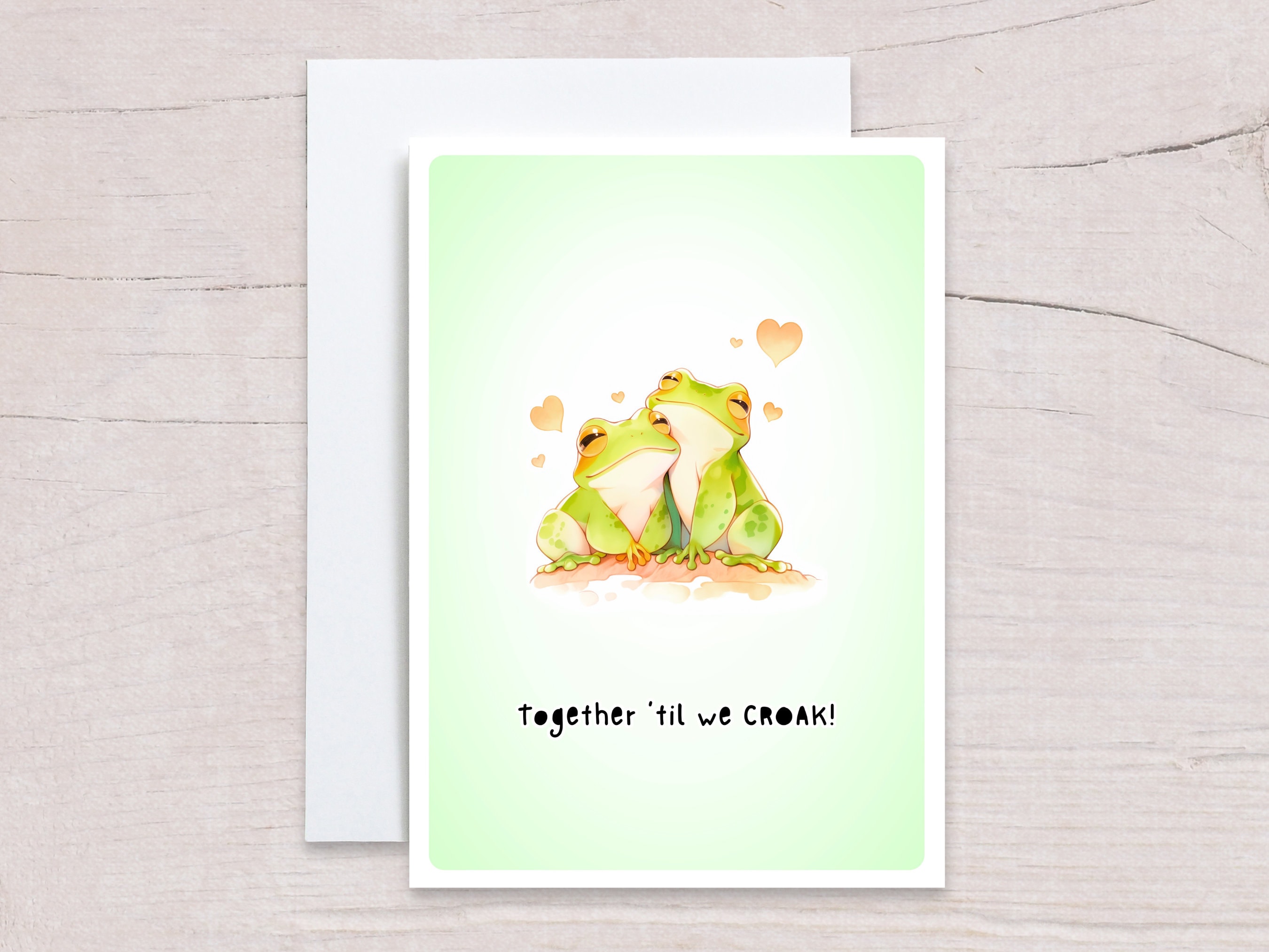 Frog Anniversary Card Funny Til We Croak Wedding Day for - Etsy