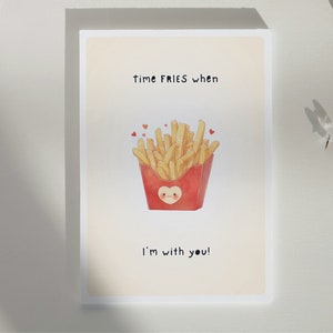 French Fries Card Anniversary Love Friendship Unique Husband Gift ...
