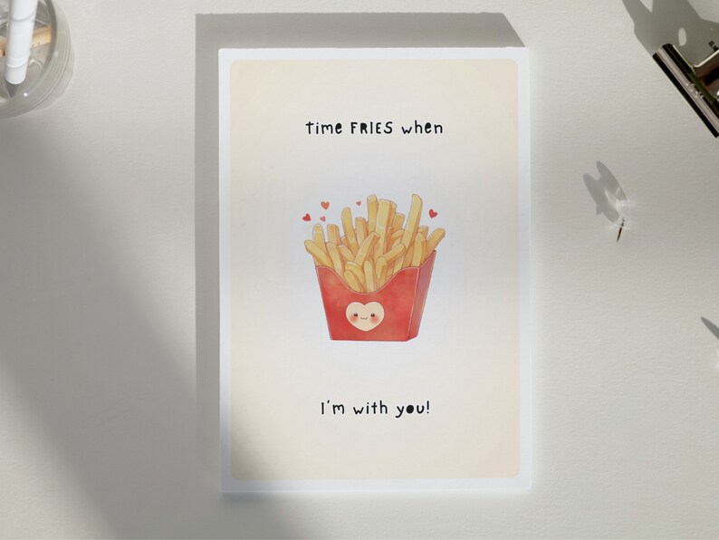 French Fries Card Anniversary Love Friendship Unique Husband Gift ...