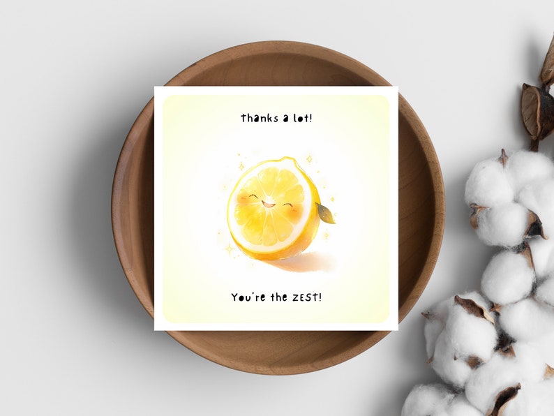 Mini Thank You Cards Box Set Unique Thanks You're the Zest Funny 12 ...