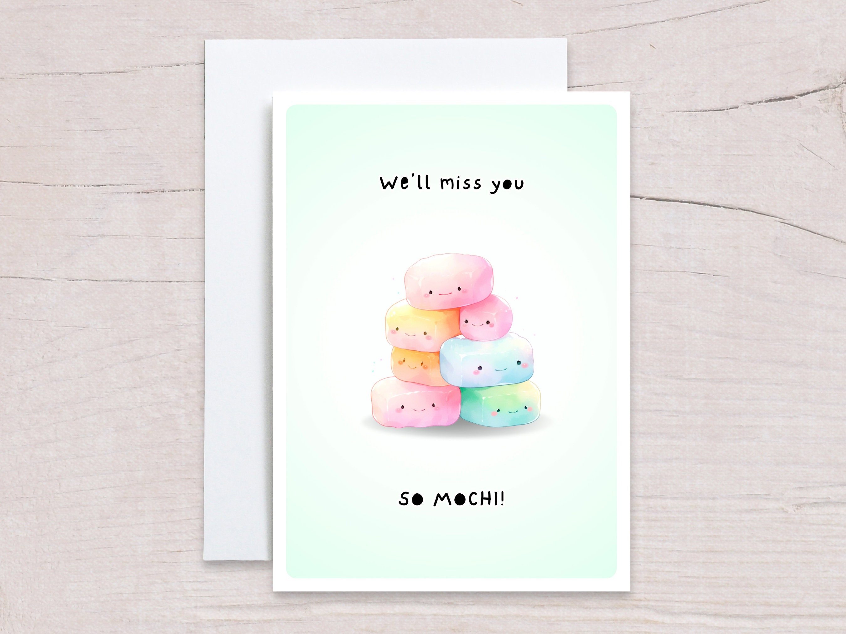 Well Miss You so Mochi Card Going Away Gift Coworker Friend Military ...