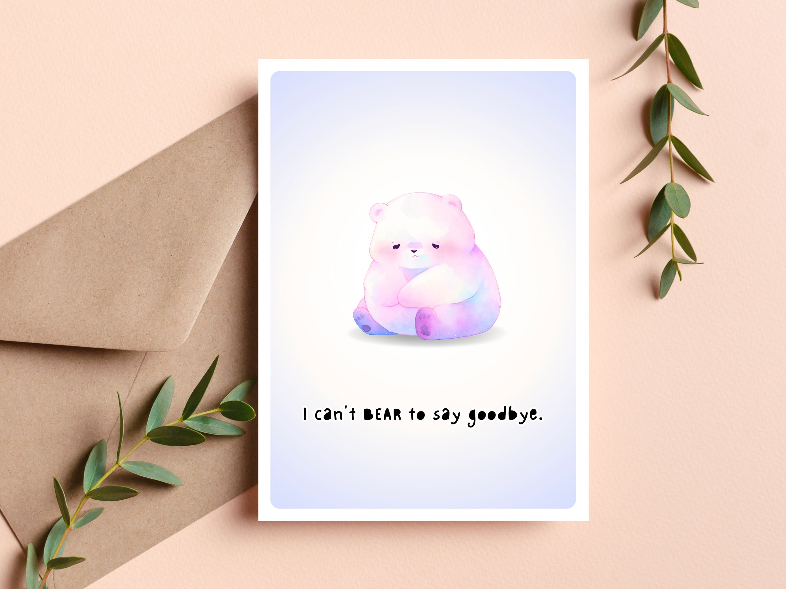 Farewell Card Cant Bear to Say Goodbye Going Away Gift Coworker Friend ...