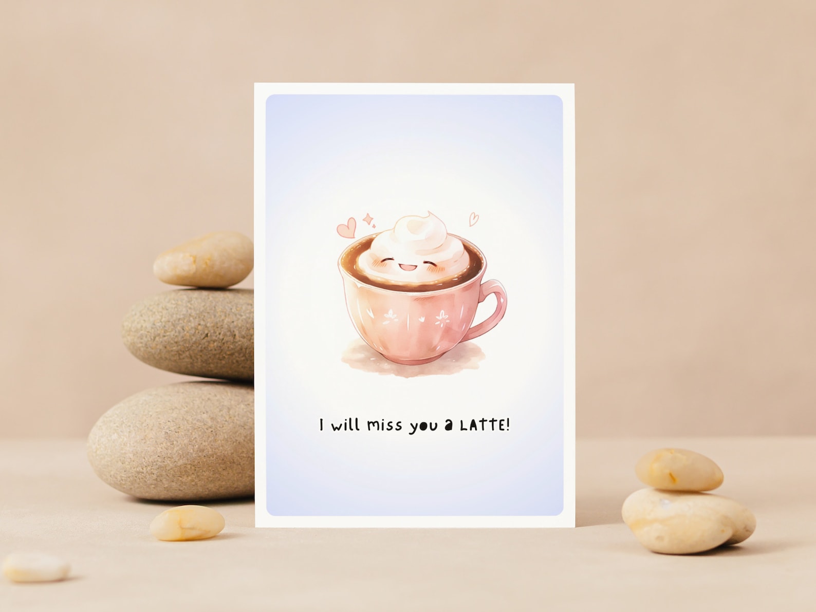 I Will Miss You A Latte Card Going Away Gift Coworker Friend Military ...
