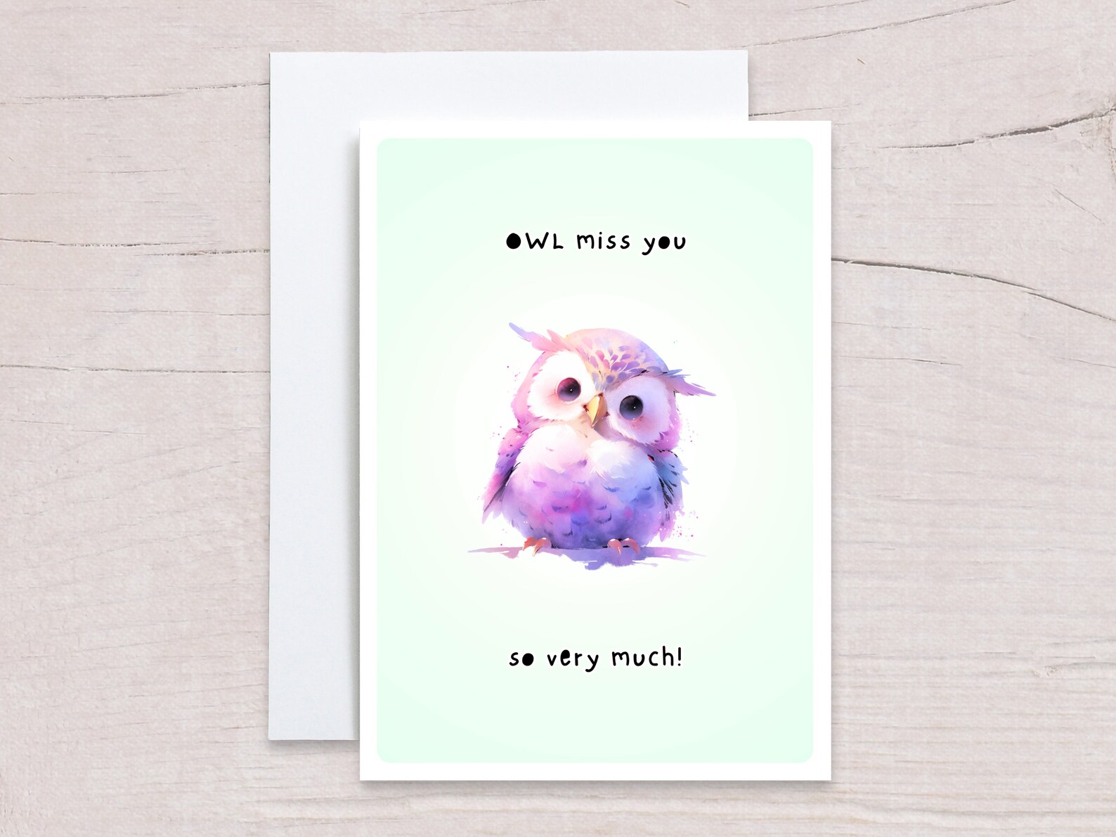 Farewell Card Owl Miss You Going Away Gift Coworker Friend Military ...