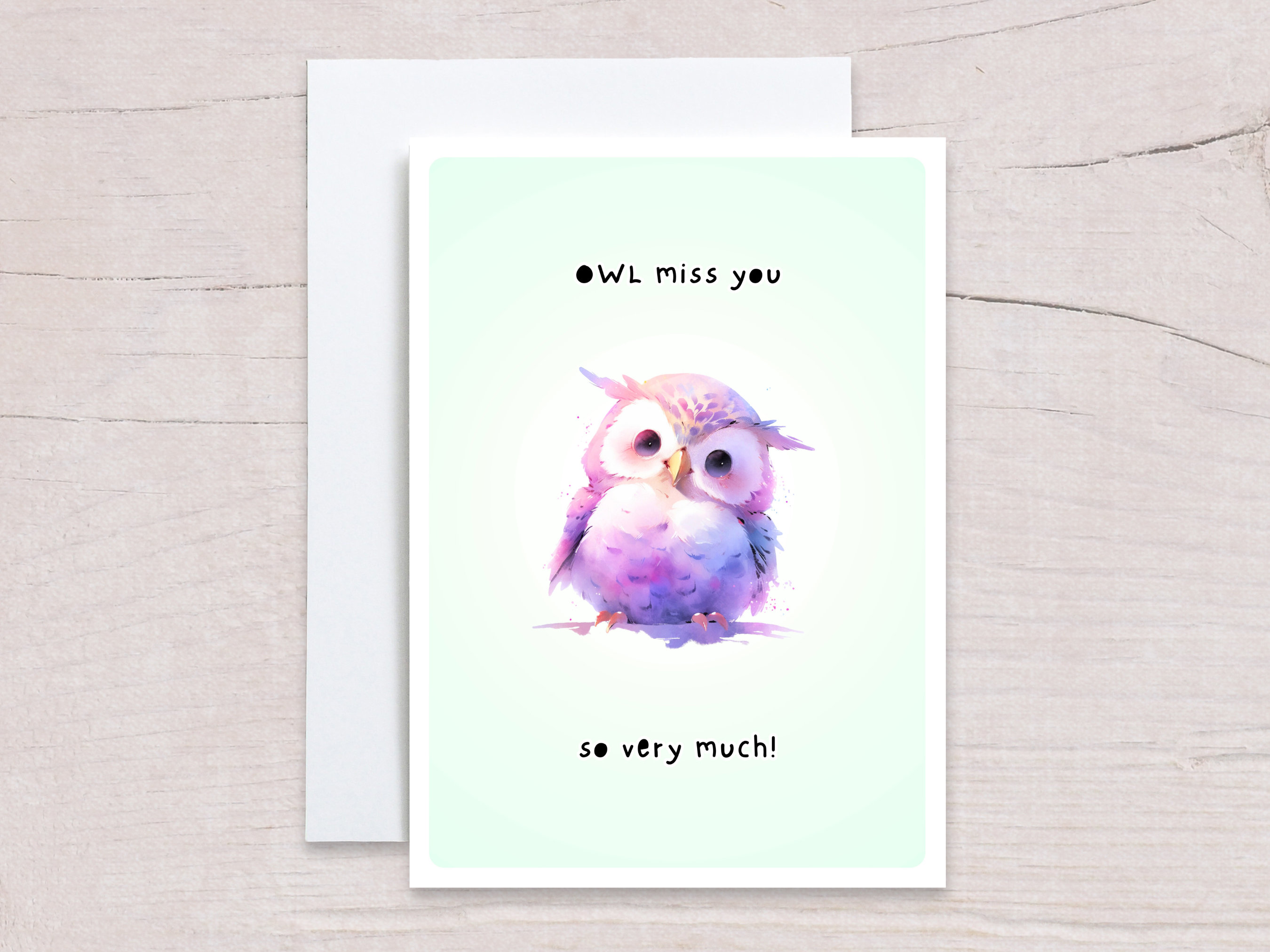 Farewell Card Owl Miss You Going Away Gift Coworker Friend Military ...