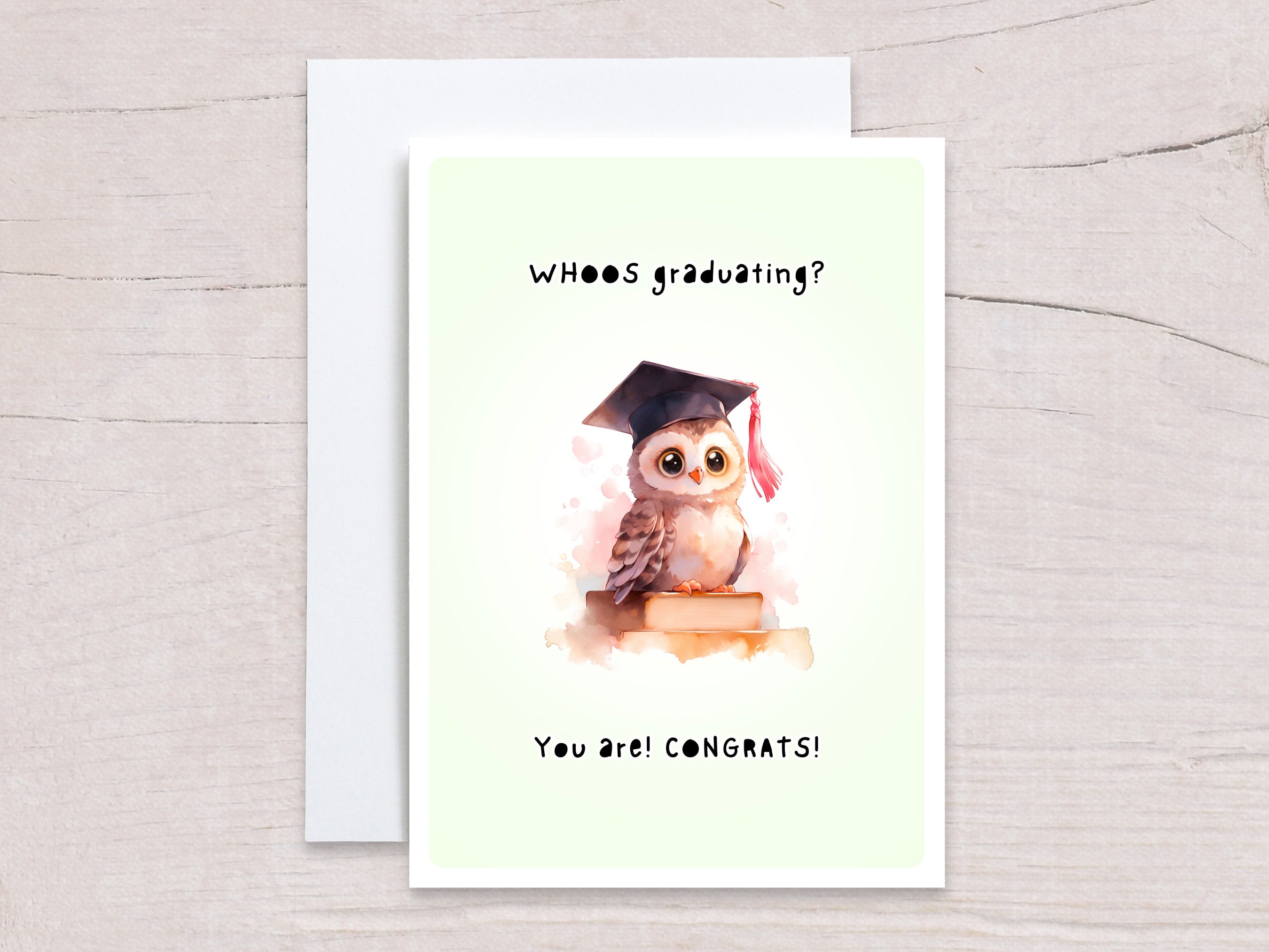 Graduation Card Whoos Graduating Congrats Funny Congratulations Card ...