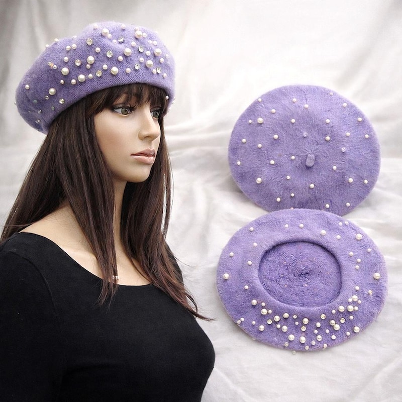 Embellished Beret - Etsy