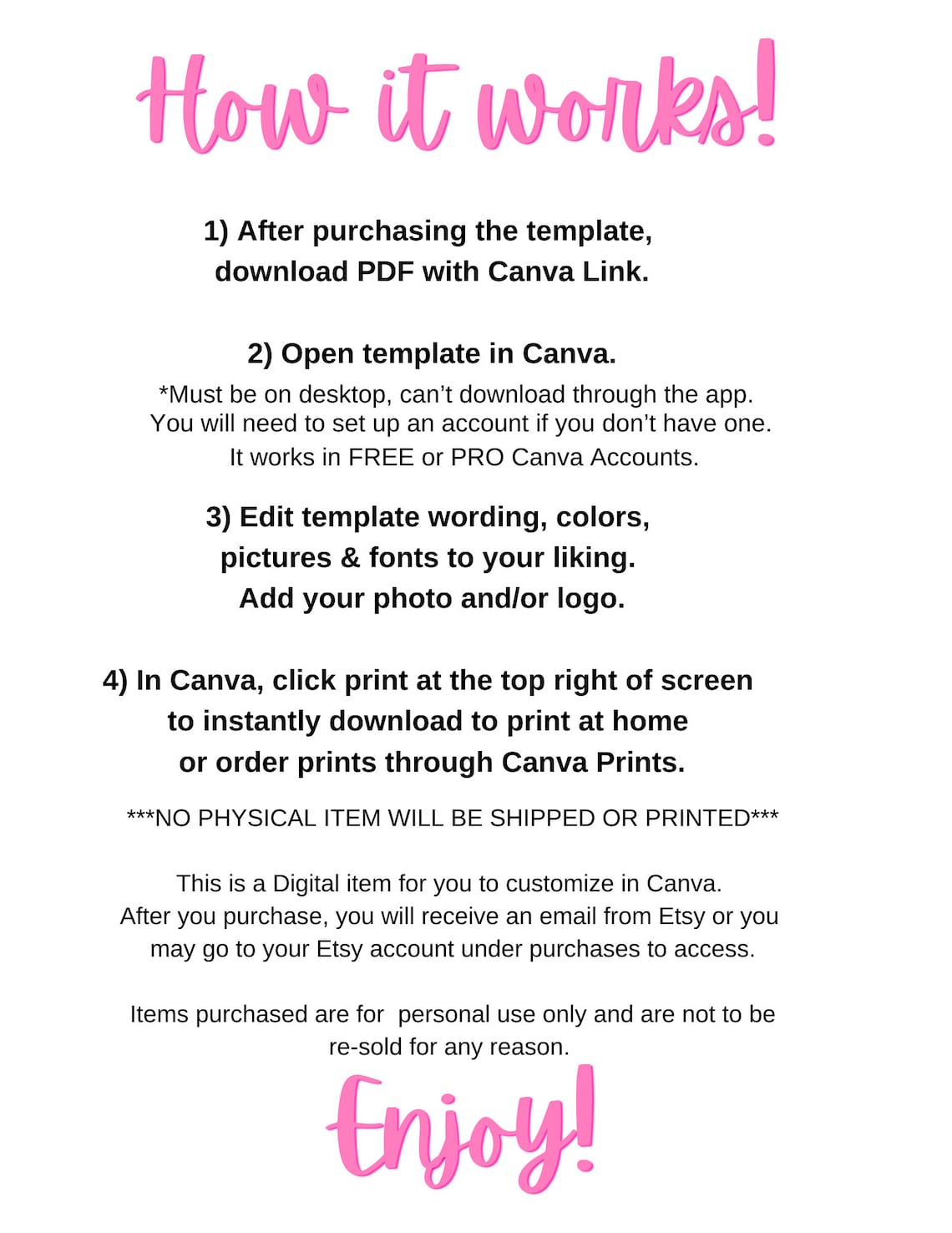 Notary Signing Agent Template Invoice Pink Canva Template Customizable ...