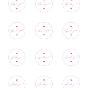 Printable Round 2x2 Thank You Sticker Labels Stickers. Not - Etsy