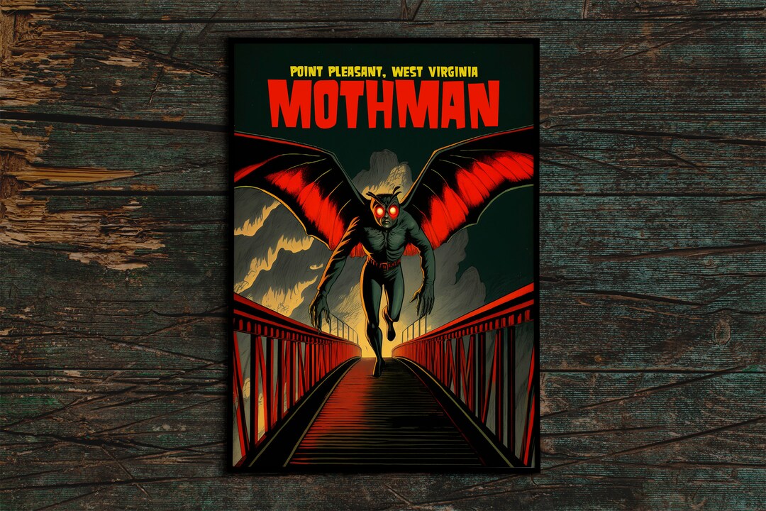 Vintage Comic Mothman Poster Point Pleasant, West Virginia - Etsy UK