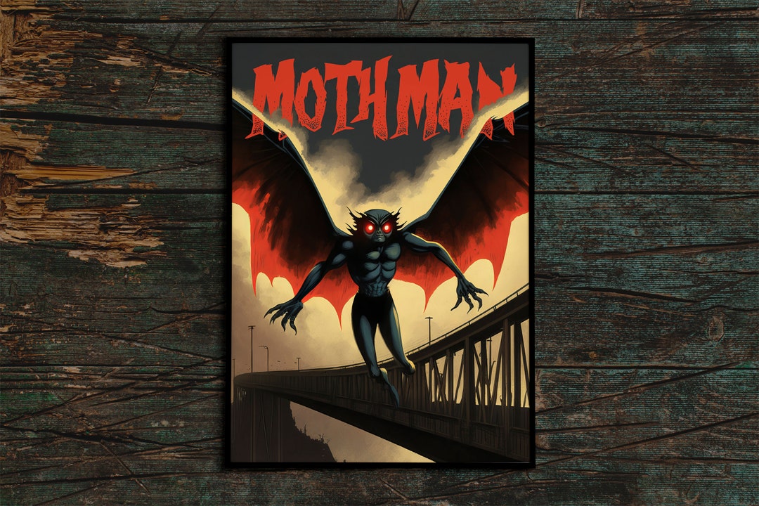 Vintage Comic Mothman Poster the Red Eyes of Death - Etsy