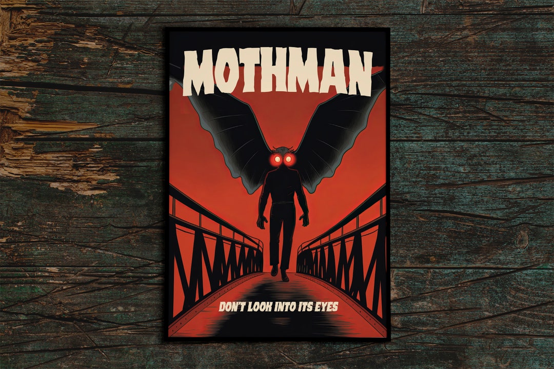Vintage Comic Mothman Poster | Don't Look Into Its Eyes - Etsy