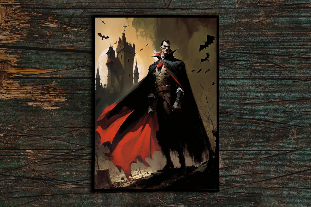 Dracula Comic Poster | Count Dracula Painting - Etsy