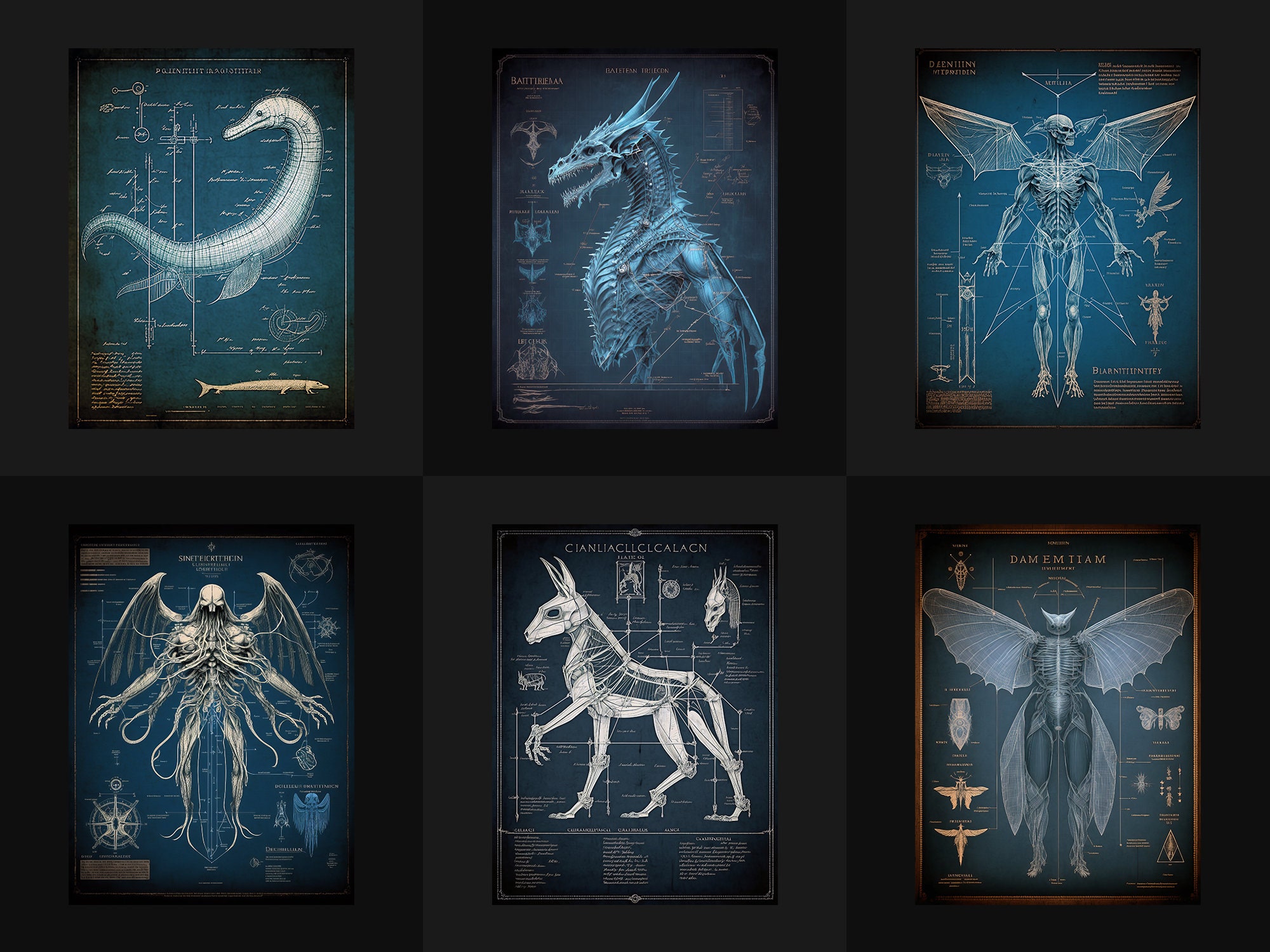 20 Cryptid ANATOMY Posters Digital Download Mothman - Etsy Australia