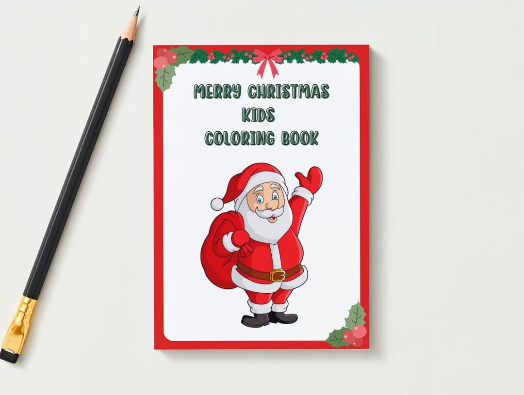 Merry Christmas Kids Coloring Book | Happy Christmas | Digital Print ...
