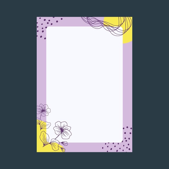 Beautiful Flower Borders For A4 Size Paper