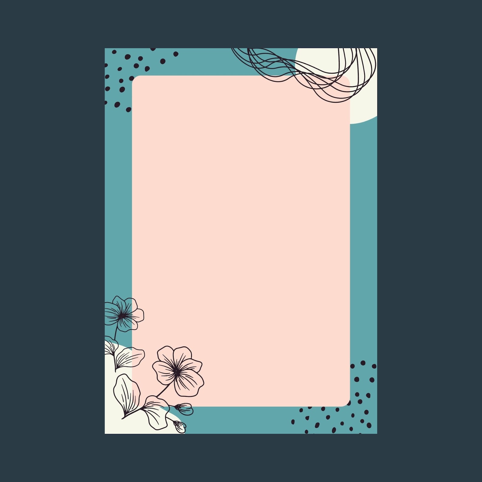 Abstract Floral A4 Decorative Paper | Scrapbook, Journal (digital ...
