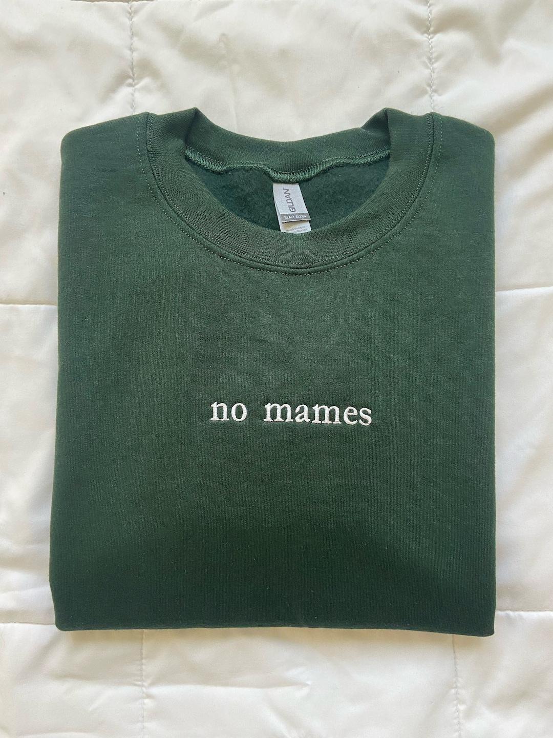 Unisex Embroidered No Mames Crewneck - Etsy