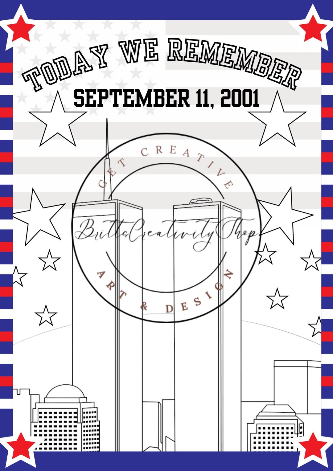 9/11 MEMORIAL PACKET for Kids, Digital Download, Writing Prompt for ...