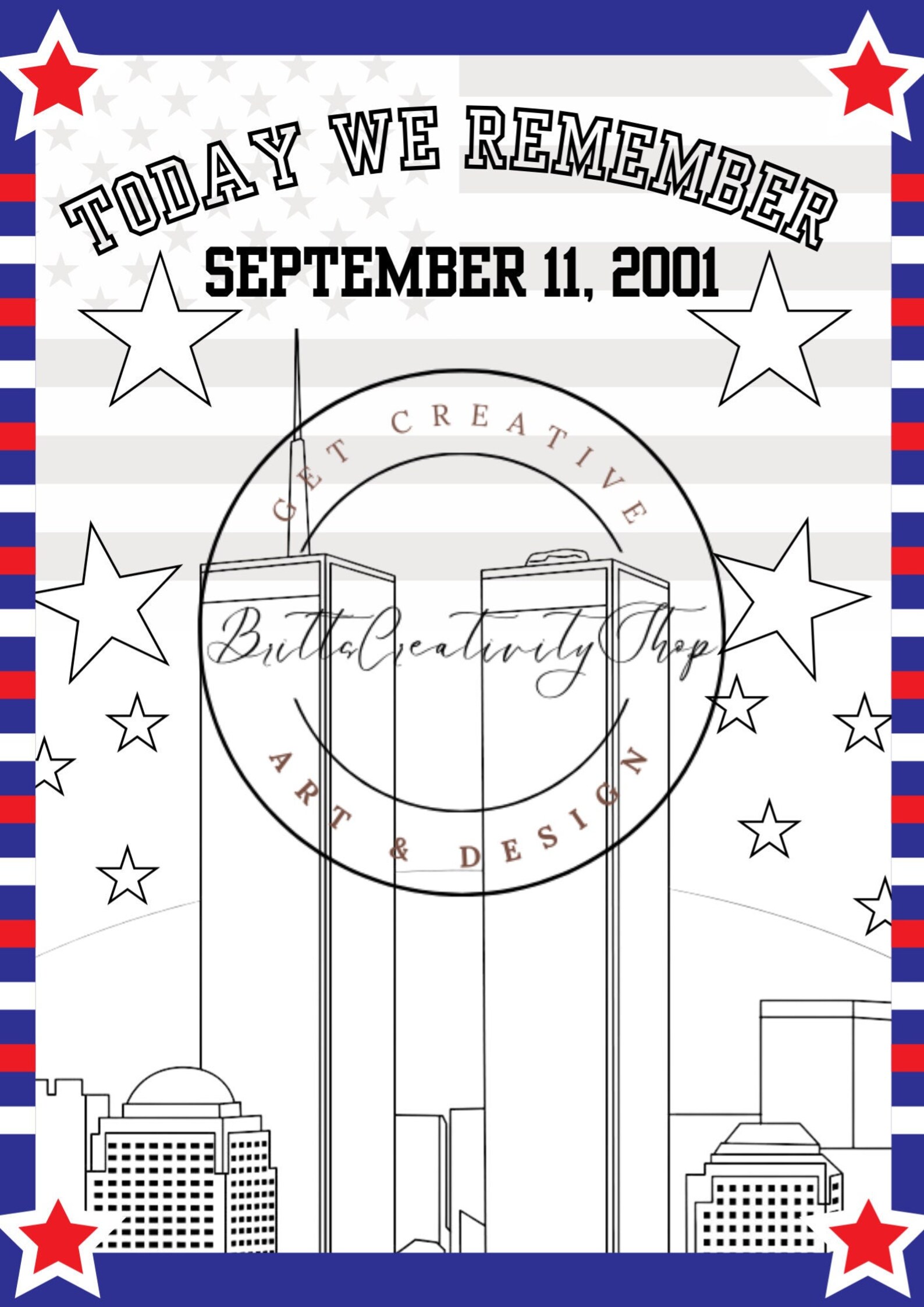 9/11 MEMORIAL PACKET for Kids, Digital Download, Writing Prompt for ...