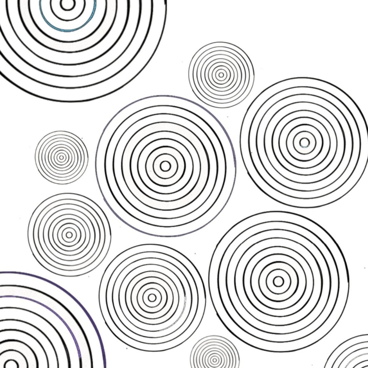 Trippy CIRCLES art Print Coloring Pages Print for He She Her Him They ...