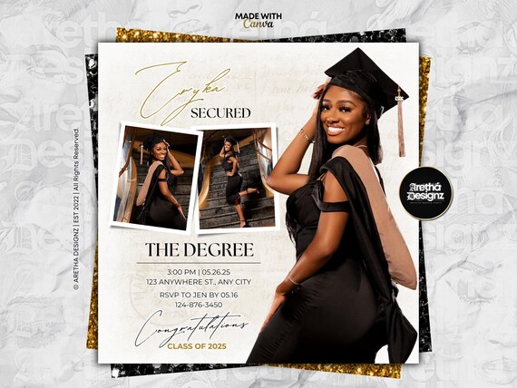 Graduation Invitation Flyer Template