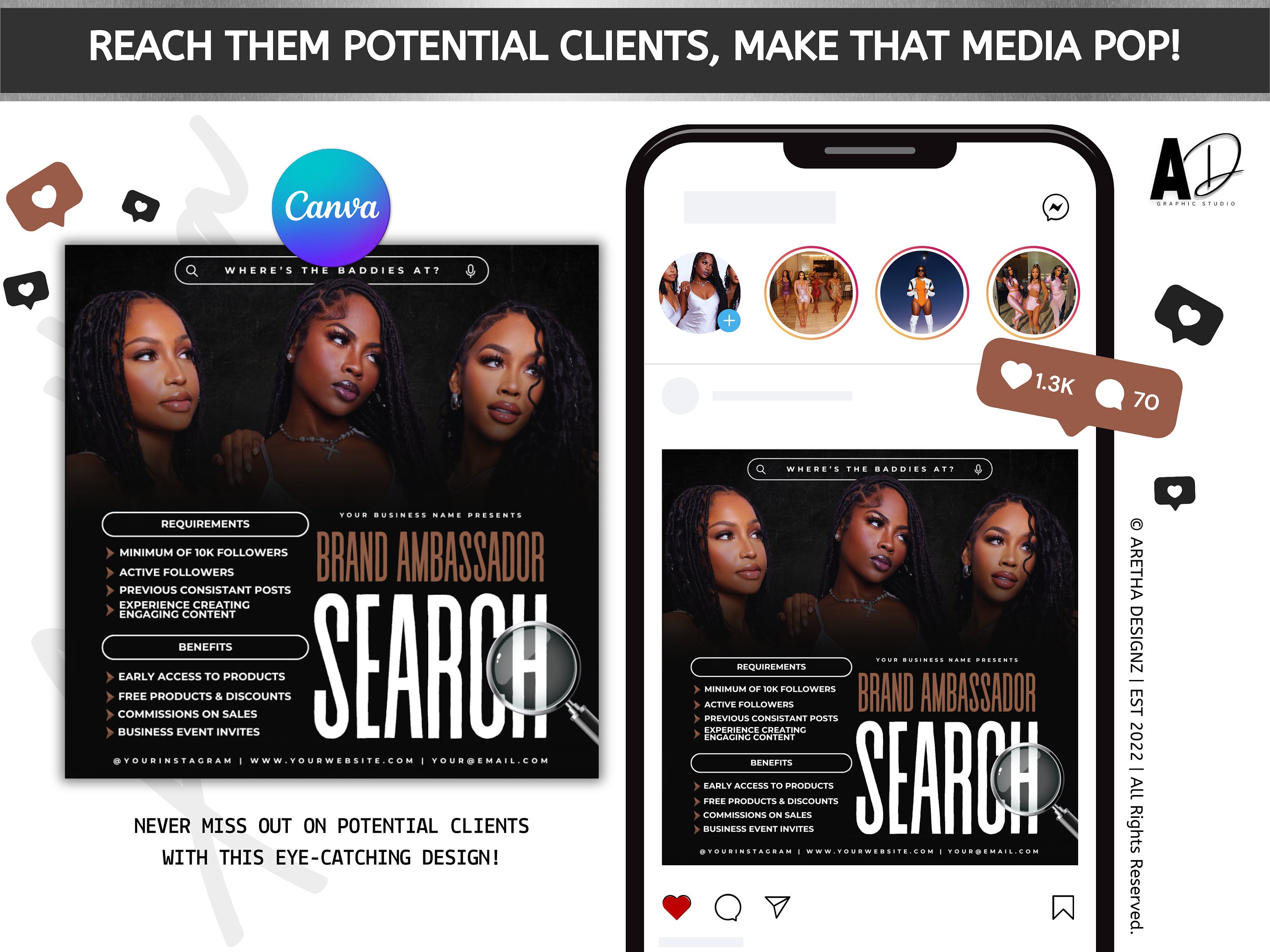 Brand Ambassador Search Flyer Influencer Flyer, Hair Ambassador Flyer ...