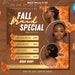 Editable Fall Season Sale Flyer, DIY Flyer Template, Braid Flyer, Lash ...