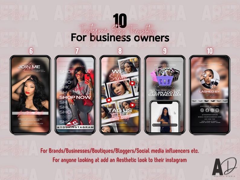 10 Editable Instagram Story Bundle Aesthetic IG Story - Etsy