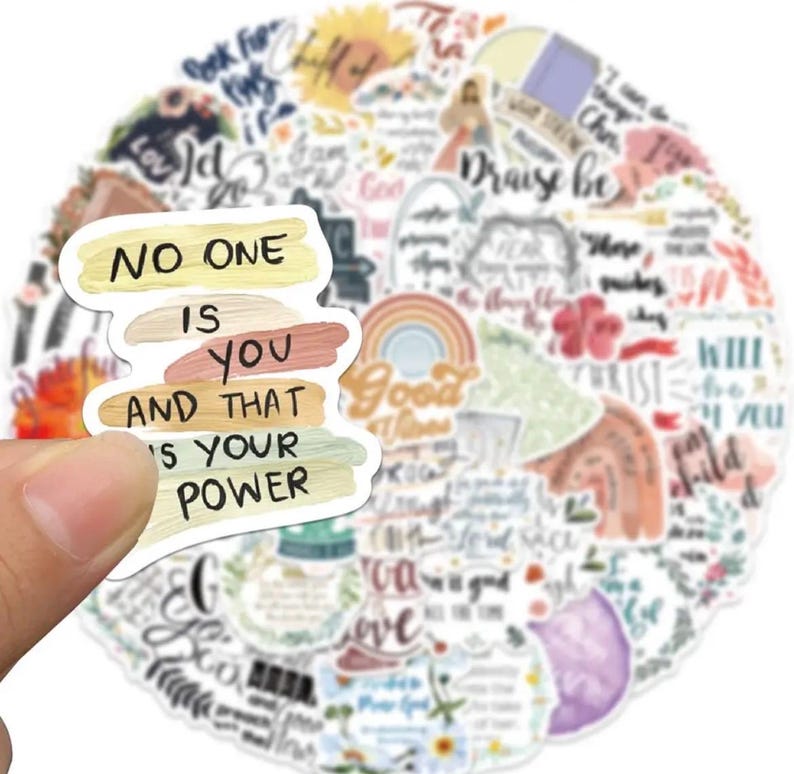 50 Faith Inspired Religious Stickers, Bible Verses, Inspirational ...