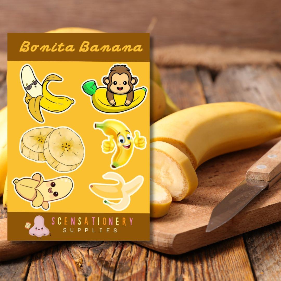 Bonita Banana Scented Sticker Sheet - Etsy