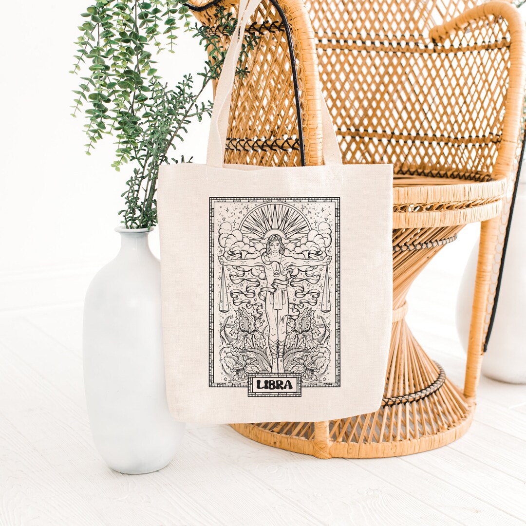 Astrology Canvas Tote Bag: Custom Zodiac Sign Gift - Etsy