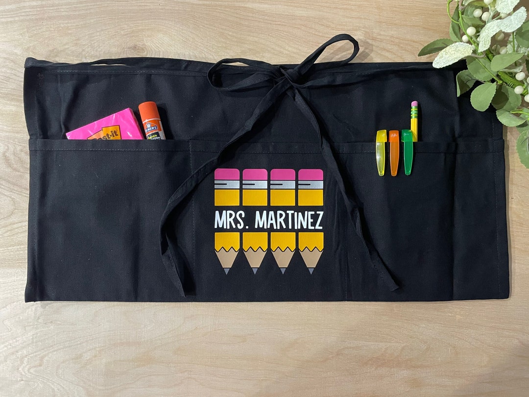 Teacher Apron teacher Gift Teacher Aide Pencils apron - Etsy